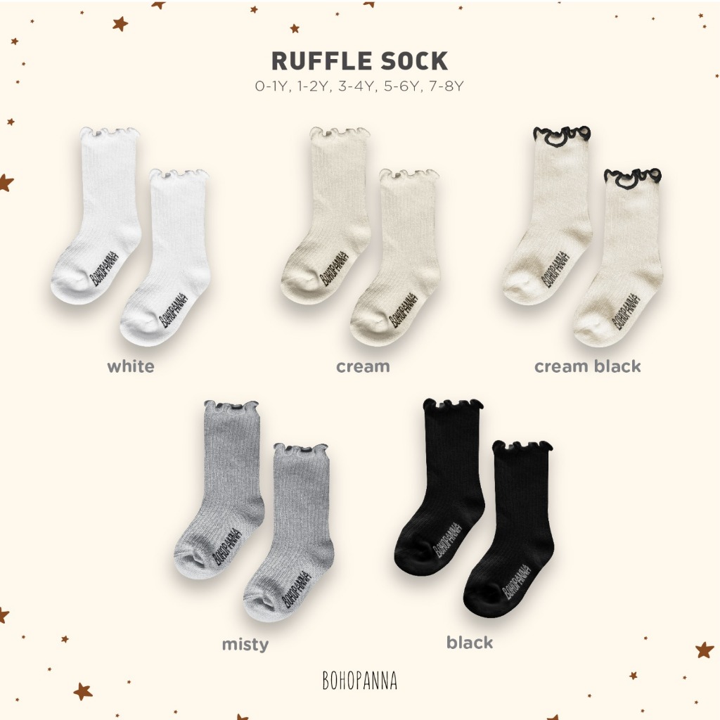 Jual BOHOPANNA - RUFFLE SOCK - Sock Anak Perempuan - Kaos Kaki Anak ...