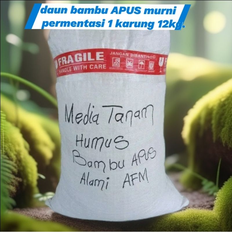 Jual media tanam daun bambu APUS murni permentasi 1 karung penuh /12kg ...