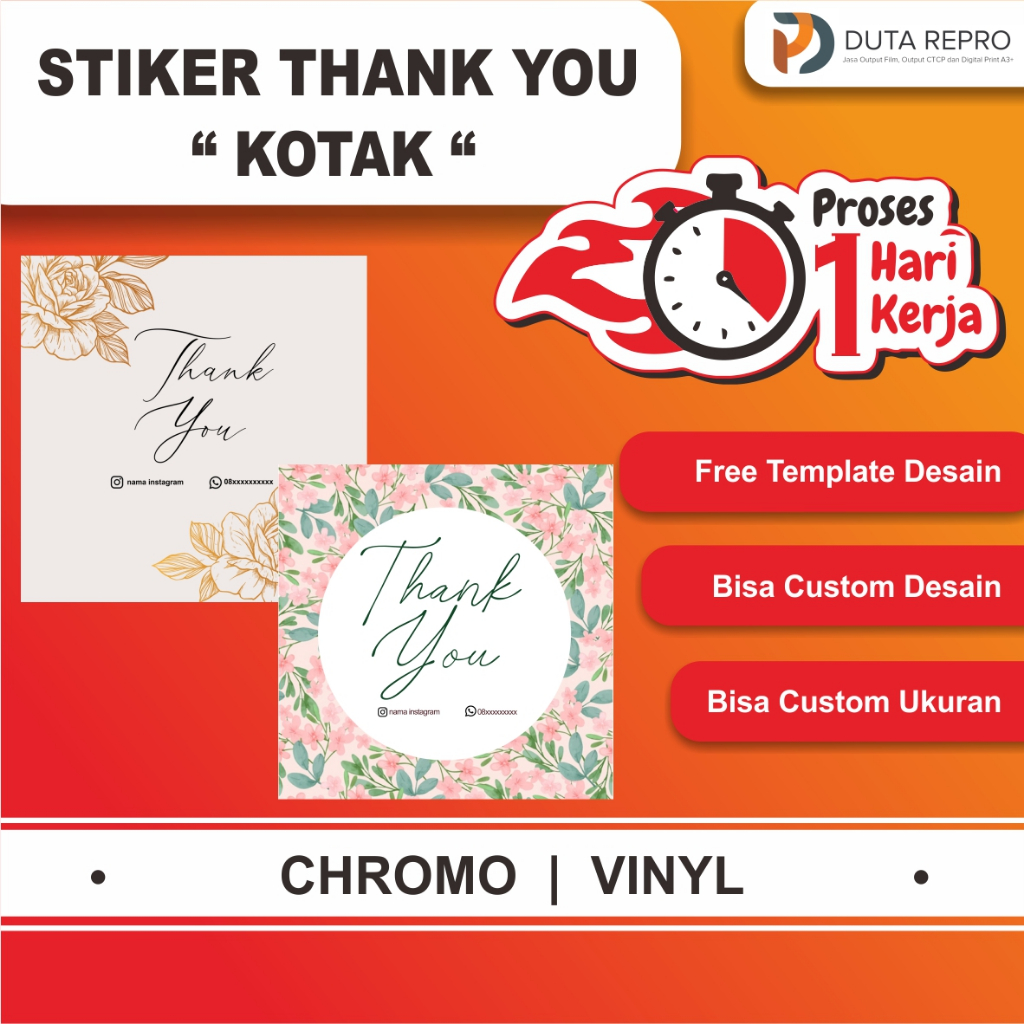 Jual STIKER SEGEL THANK YOU STICKER SEGEL KEMASAN TERIMA KASIH LABEL ...