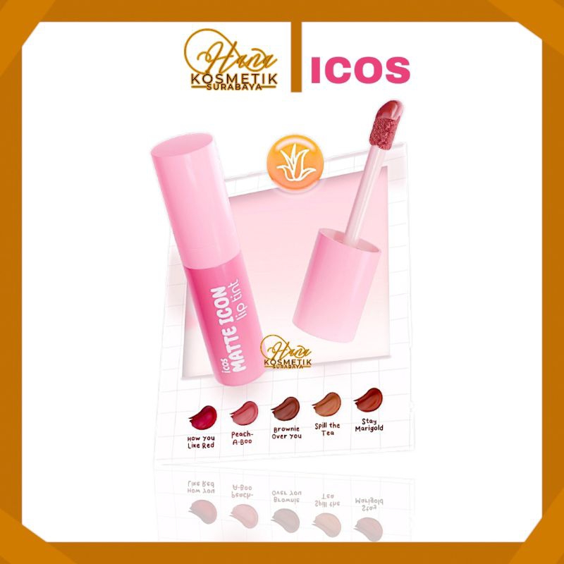 Jual ICOS Matte Icon Lip Tint Creamy Lightweight Texture - Liptint ...