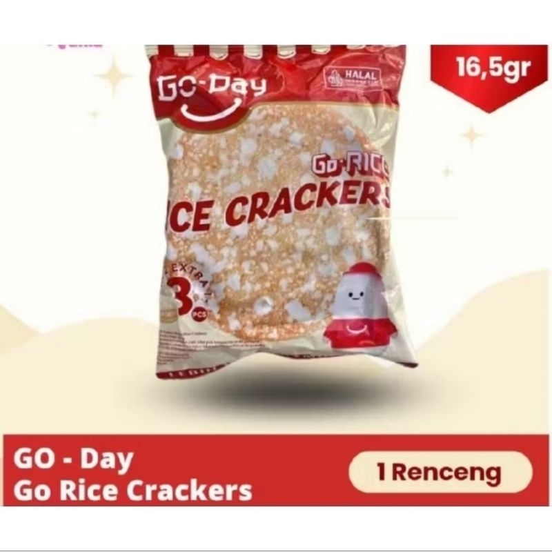 Jual 1 renceng Go-Day Go Rice Crackers Snack renteng isi 10 pcs ...