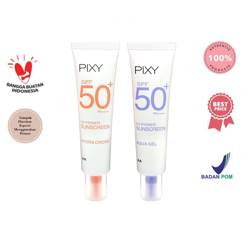 Jual PIXY UV Primer Sunscreen SPF 50 PA++++ | Aqua Gel | Hydra Cream 30g | Shopee Indonesia