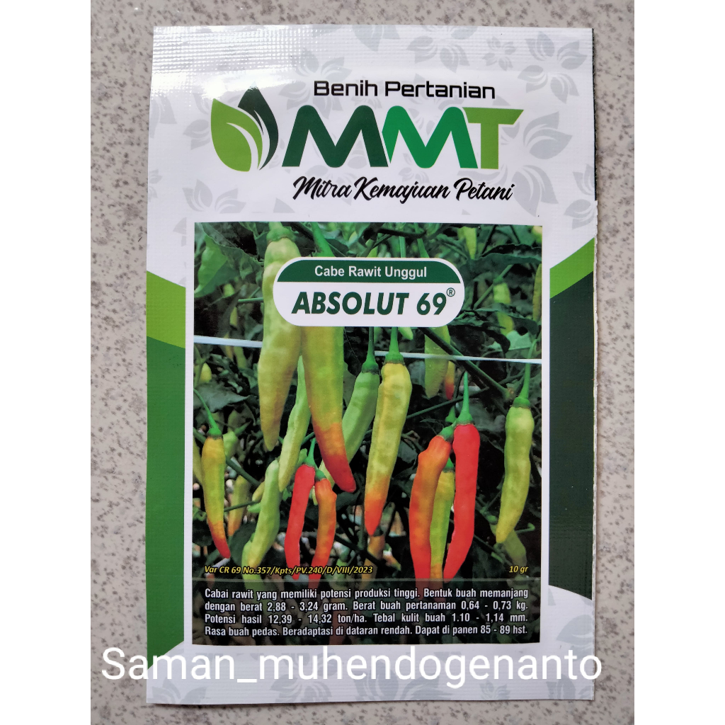 Jual Benih Cabe Rawit ABSOLUT 69 Kemasan 10 Gram MMT Mitra Merdeka Tani ...