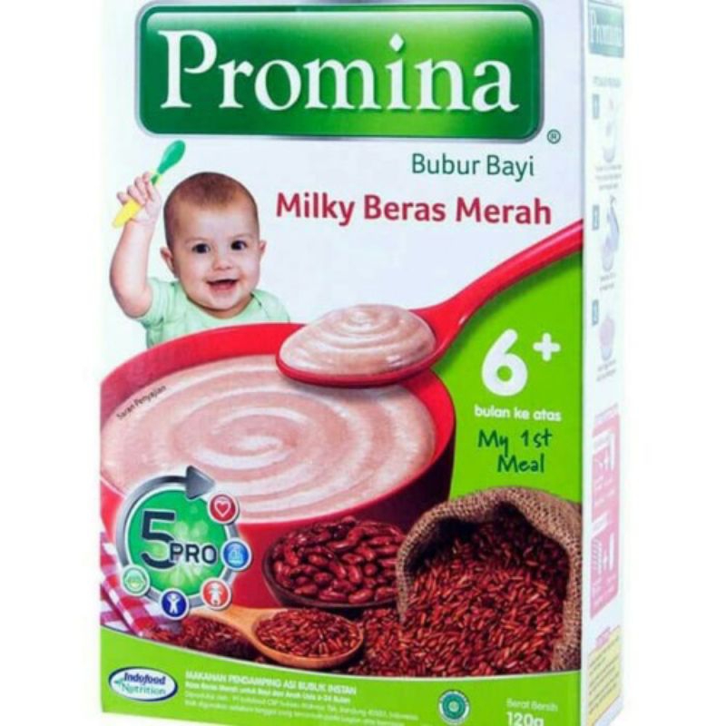 Jual Promina Bubur Bayi 6+ Milky Beras Merah 120g | Shopee Indonesia