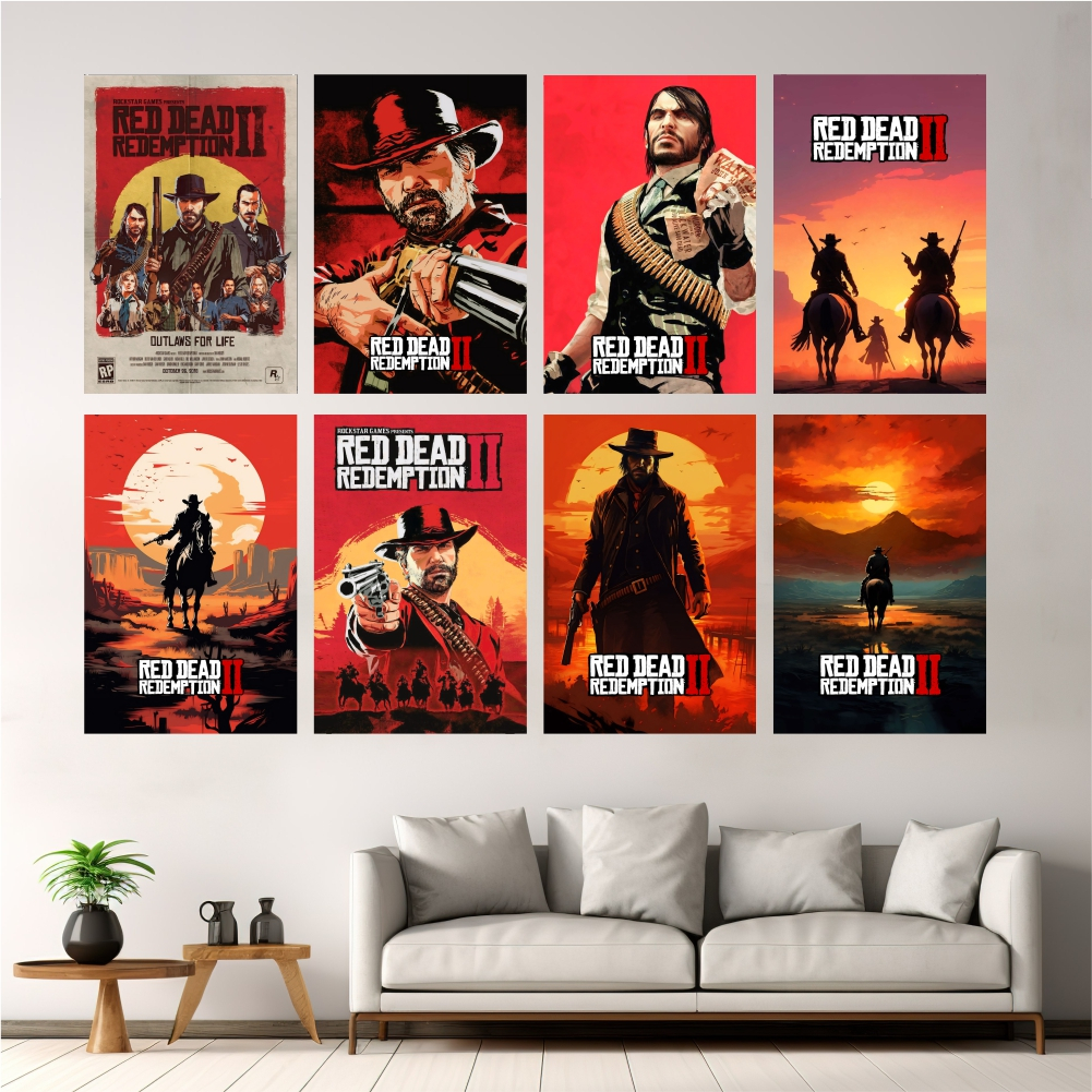 Jual Hiasan Dinding Game Red Dead Redemption RDR | Poster Kayu Game Red ...
