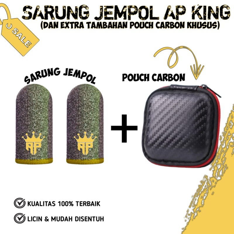 Jual Sarung Jempol Gaming AP King + Pouch Box Carbon Aksesoris Game Free Fire & Mobile Legends ...