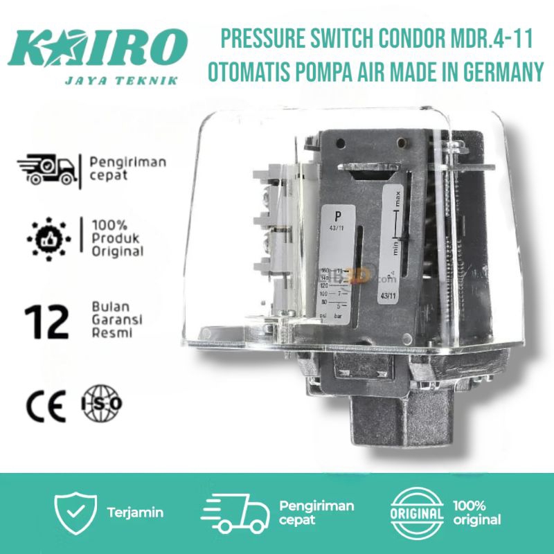 Jual Pressure Switch CONDOR MDR.4-11 Otomatis Pompa Air Made in Germany ...