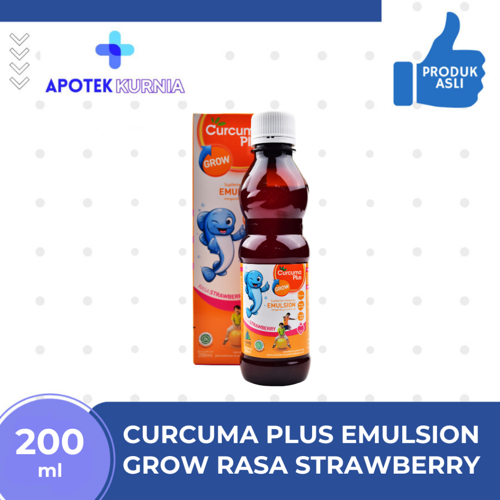 Jual CURCUMA PLUS EMULSION GROW RASA STRAWBERRY - 200 ML | Shopee Indonesia