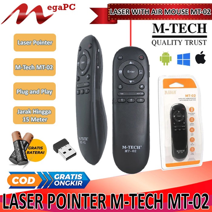Jual M-Tech Original Laser Pointer with Mouse Function Wireless MT-02 | Shopee Indonesia