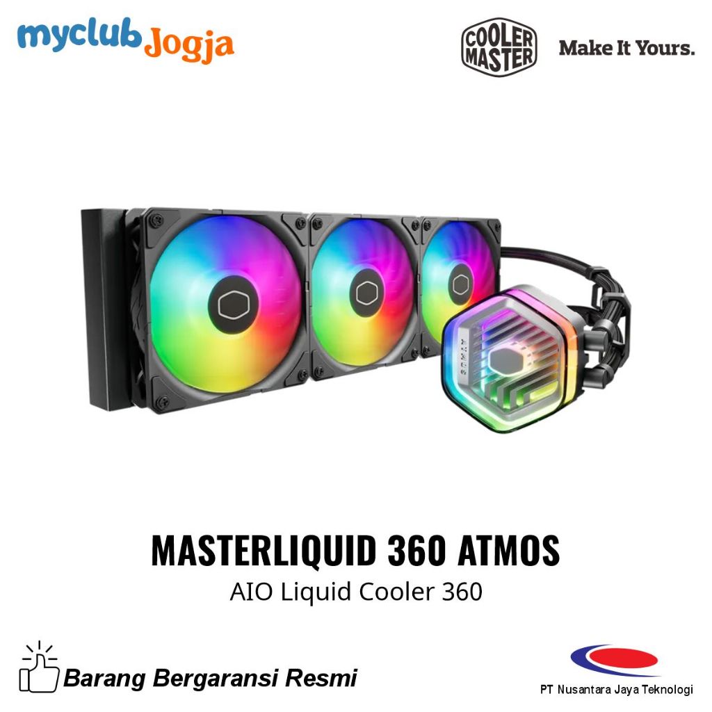 Jual Cooler Master MasterLiquid 360 Atmos ARGB CPU AIO Liquid Cooler ...