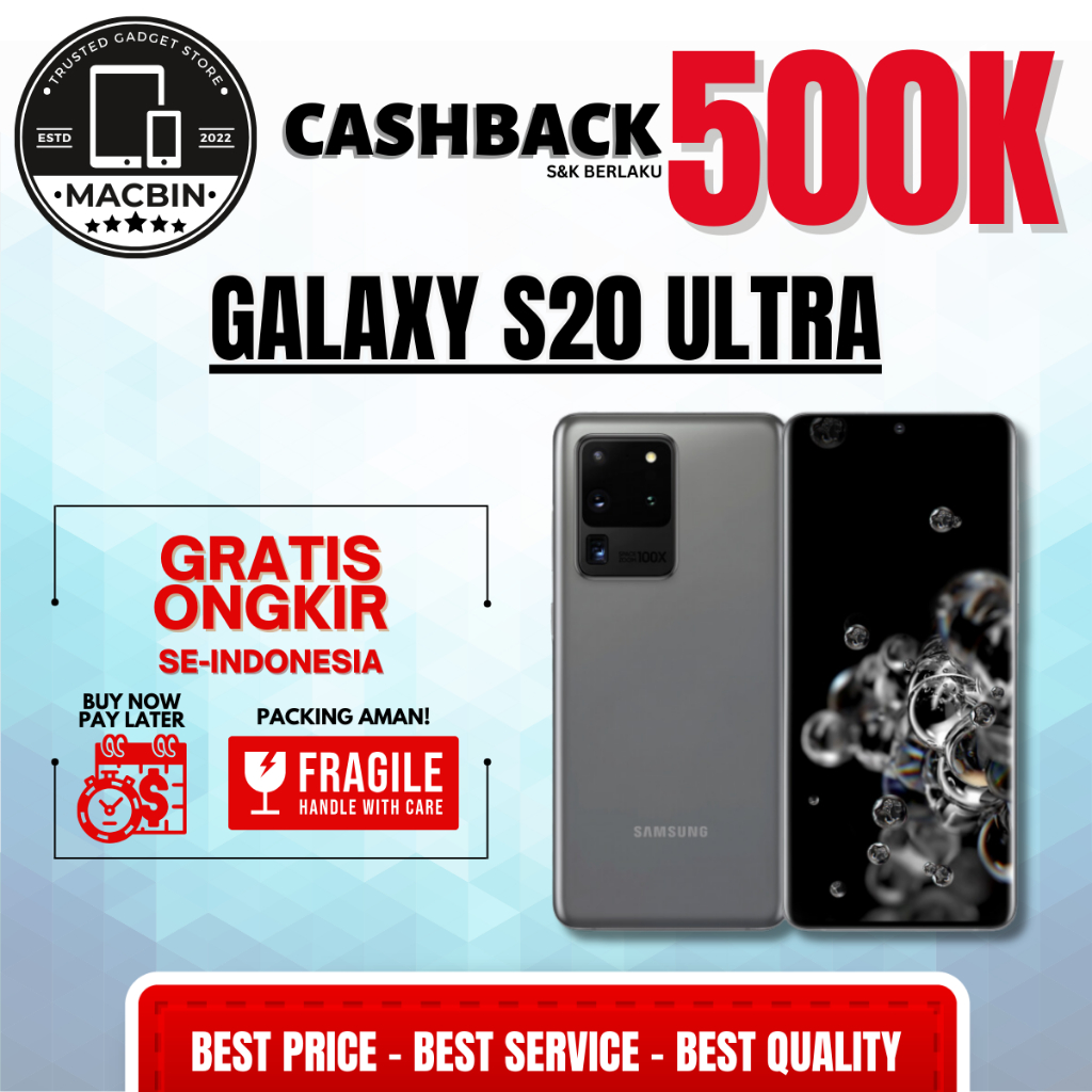 Jual Samsung Galaxy S20 Ultra Plus 12/128Gb 8/128GB Second Original Sein | Shopee Indonesia