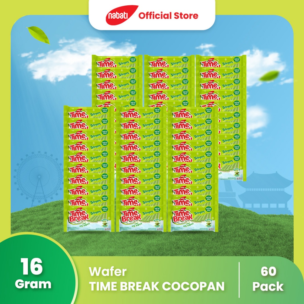 Jual Wafer Time Break Cocopan 16 gr - 60 pcs | Shopee Indonesia