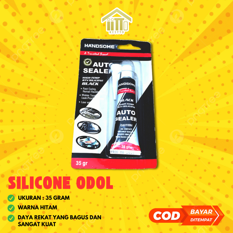 Jual LEM SILICONE HITAM TAHAN PANAS / LEM KACA SILIKON ODOL HITAM BESAR ...