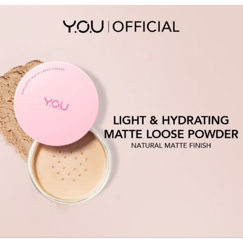 Jual YOU Light & Hydrating Matte Loose Powder Natural Finish | Shopee ...