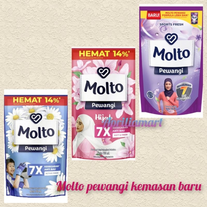 Jual Molto Pewangi Pakaian kemasan baru 765 ml | Shopee Indonesia