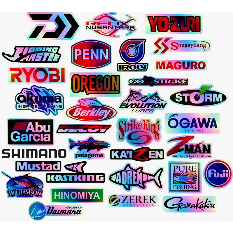 Jual Stiker Cutting Hologram Logo Brand Pancing Tackle Box Joran ...