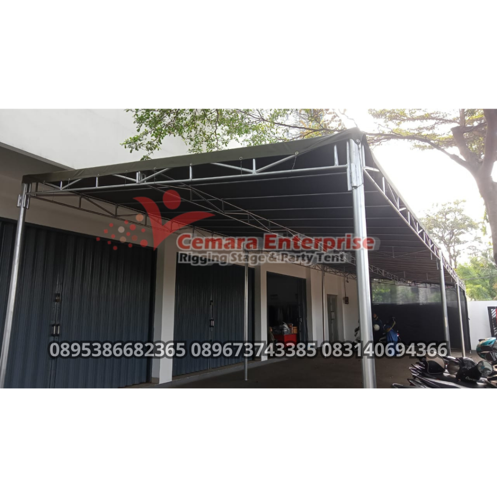 Jual JASA BUAT/PRODUKSI TENDA MODEL DATAR UKURAN 4X8 I TENDA PARKIR I ...