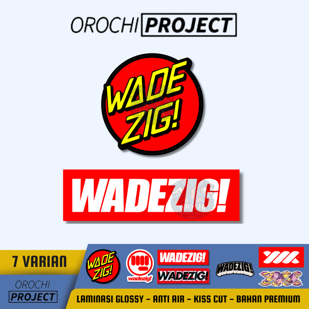 Jual Sticker Stiker Brand Logo Distro WADEZIG! Vinyl Glossy Anti Air HP ...