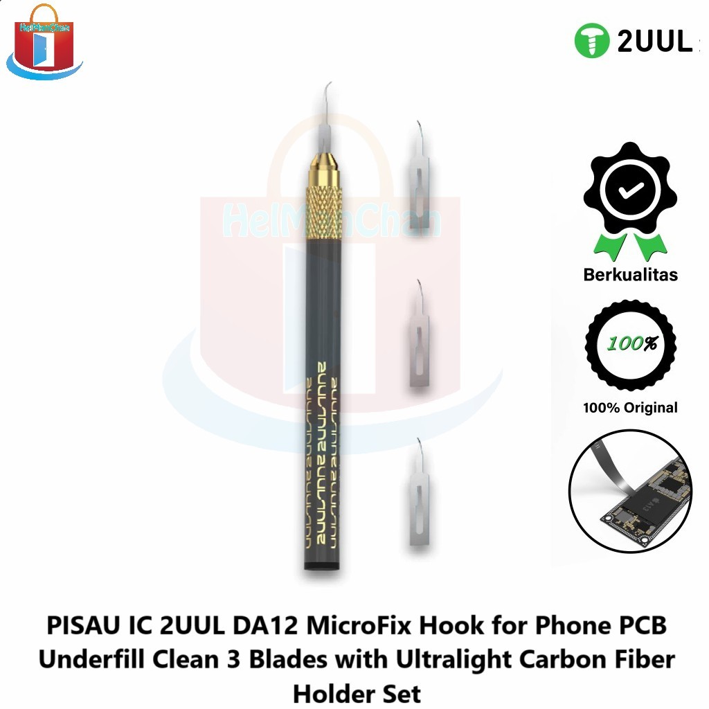Jual PISAU IC 2UUL DA12 MicroFix Hook for Phone PCB Underfill Clean 3 Blades with Ultralight ...