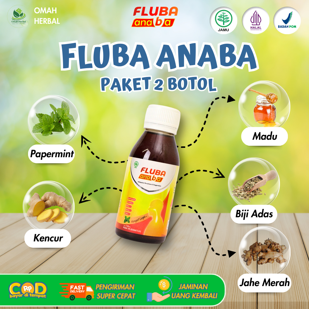 Jual Fluba Anaba 2 Botol - Madu Herbal Alami Meredakan Batuk Kering ...
