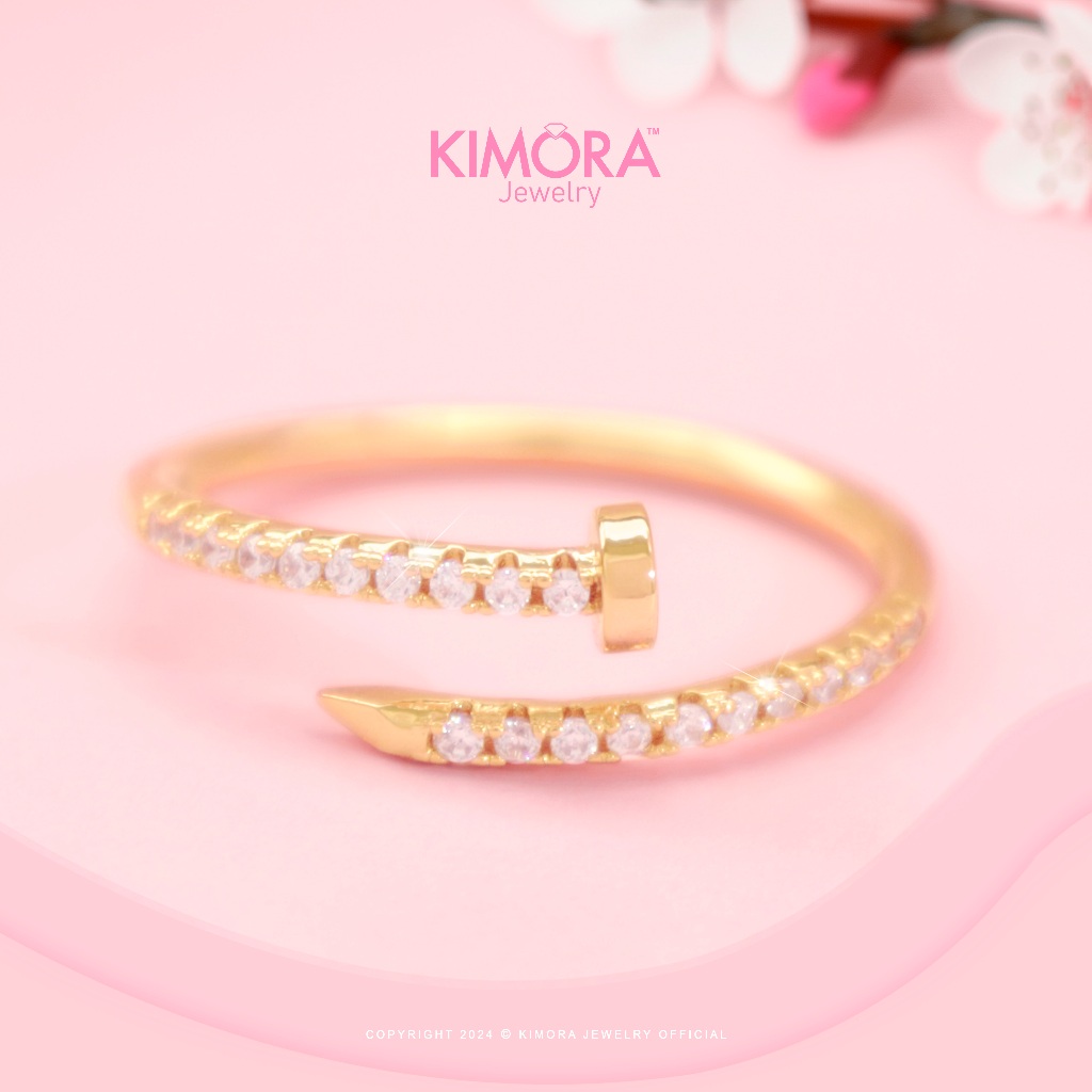 Jual Kimora - Cincin Rhodium Wanita Paku Yani Gold Plated 18k Cnr125 ...