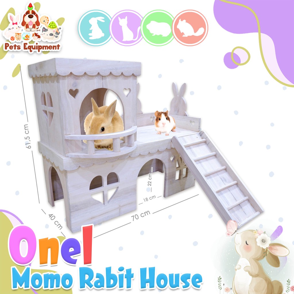 Jual ONEL MOMO RABBIT HOUSE /RUMAH KELINCI/TUNNEL KELINCI /HIDEOUT ...