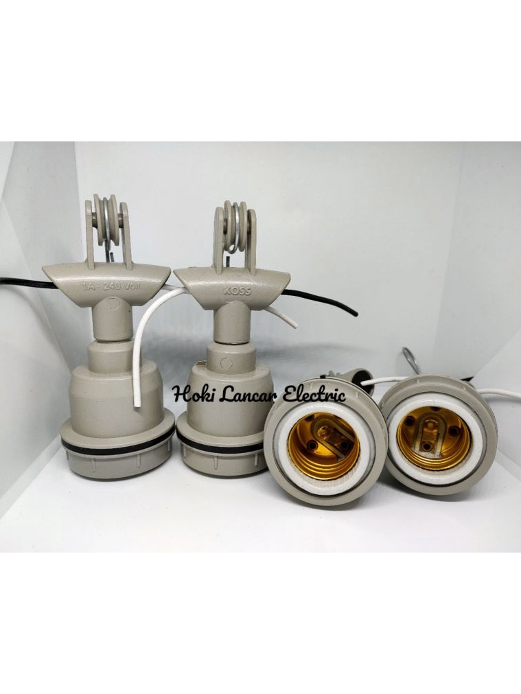 Jual FITTING LAMPU GANTUNG KERAMIK WD E27 / FITTING LAMPU JALAN / FITTING WD E 27 | Shopee Indonesia