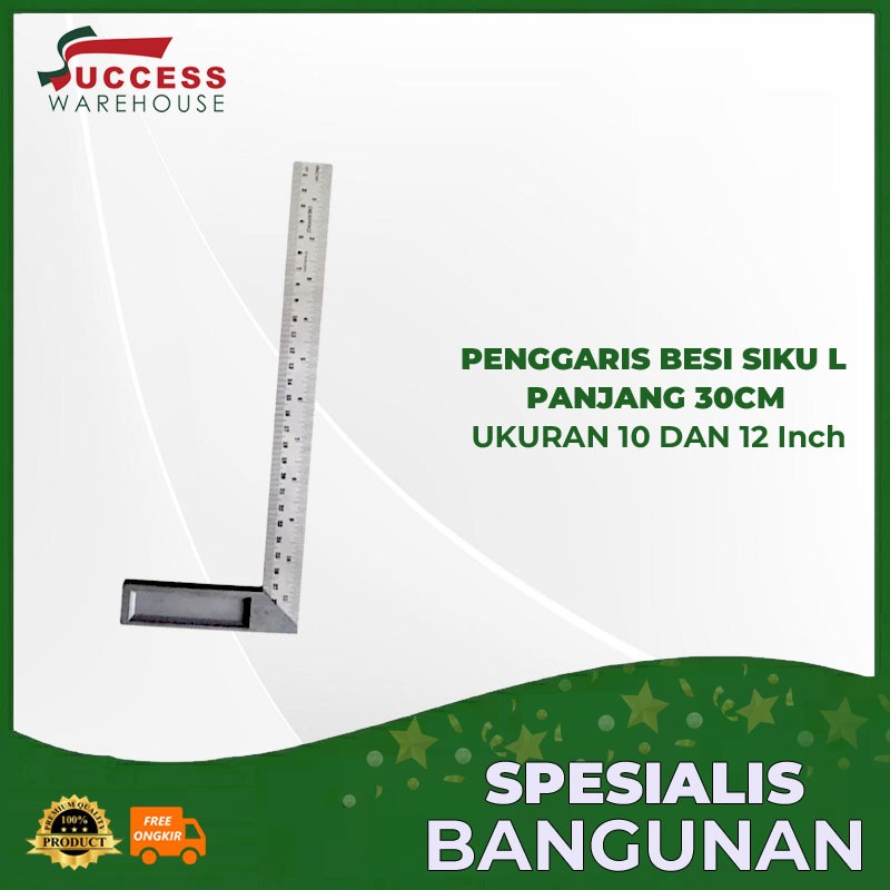 Jual Penggaris Siku Besi L 30 CM 1 Pcs- Ukuran 10 dan 12 Inch | Shopee ...