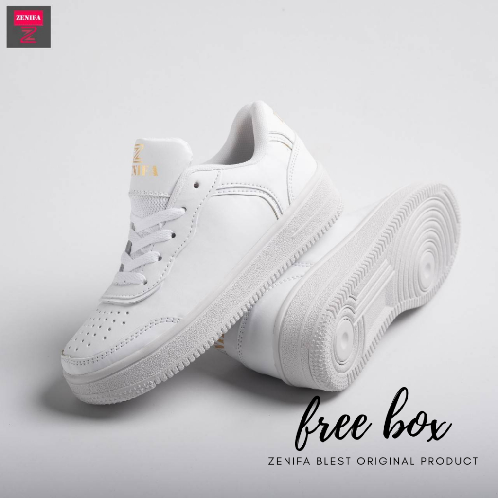 Jual Zenifa Sepatu Sneakers Putih Wanita Dewasa Korea Terbaru 2025 100% ...