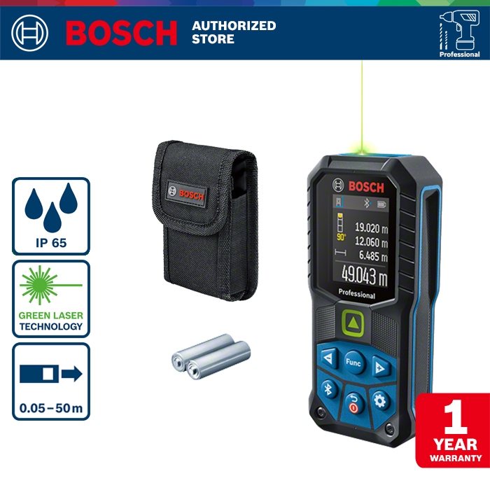 Jual Bosch Laser Range Finder / Pengukur Jarak Laser 50Meter GLM 50-27 CG (Green Laser) | Shopee ...