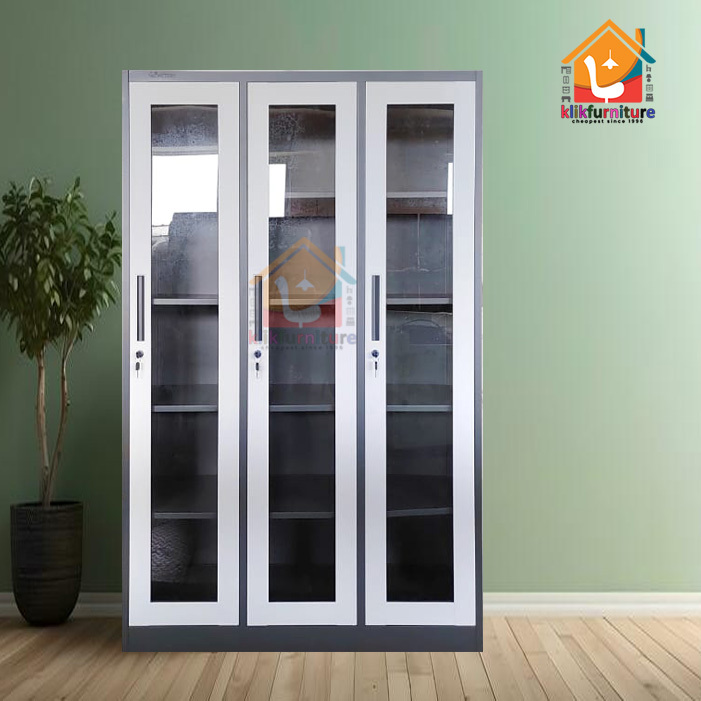 Jual Promo Filing Cabinet Besi 3 Pintu BASEL SMJ 313 Pintu Kaca ...