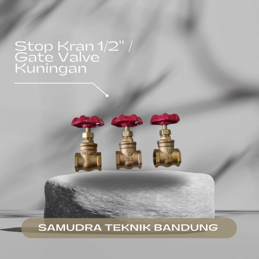 Jual STOP KRAN KUNINGAN 1/2 inch GATE VALVE BRASS KRAN PDAM MURAH 1/2 ...