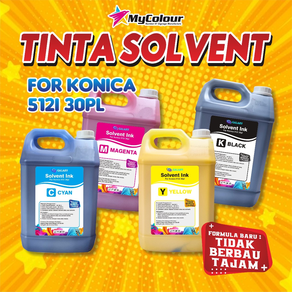 Jual TINTA SOLVENT l TiINTA GALAXY SOLVENT l KONIKA MINOLTA Km512i - 5 ...