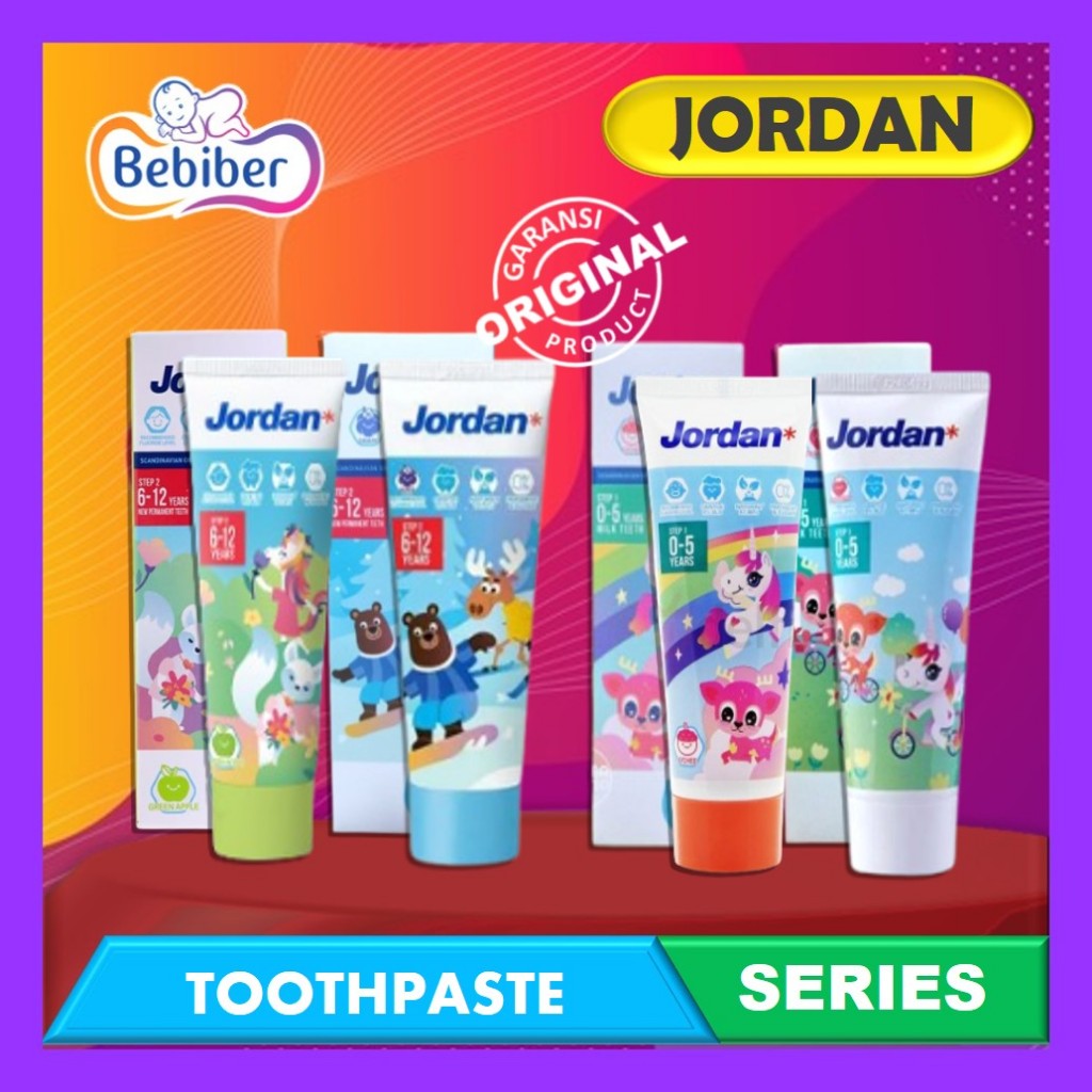 Jual Jordan Oral Care Kids Toothpaste Step 1 & Step 2 | Pasta Gigi Anak ...