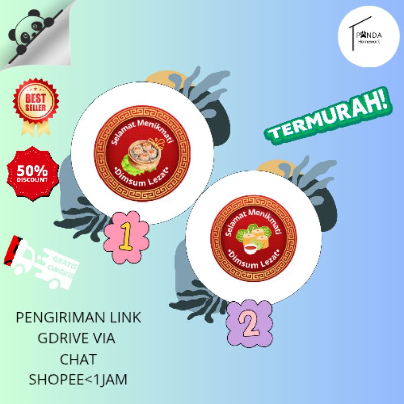 Jual Panda Homework Design Label Dimsum (02,03) | Shopee Indonesia