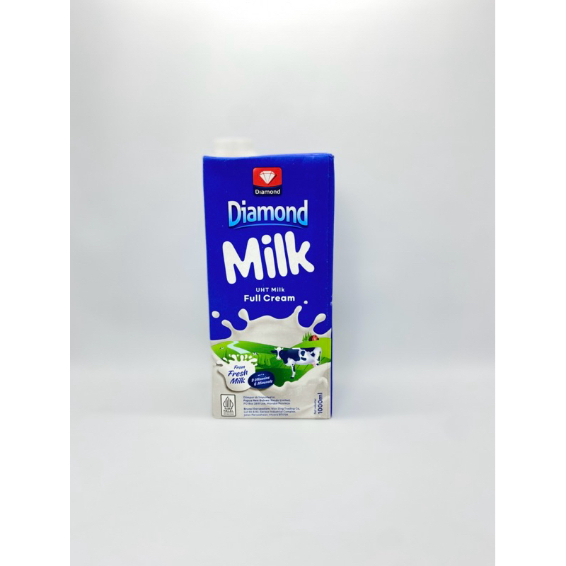 Jual SUSU DIAMOND MILK UHT FULL CREAM 1 LITER | Shopee Indonesia