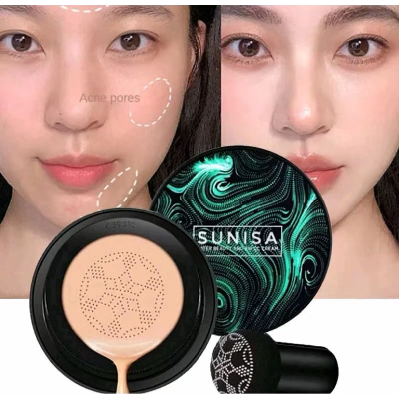 Jual Sunisa Cushion Waterproof 20g Menutupi pori-pori Full Coverage BB ...