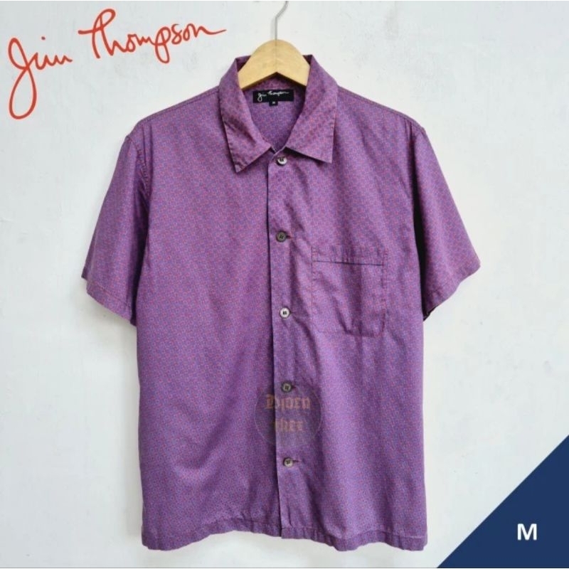 Jual Jim Thompson Kemeja Pattern Open Collar | Shopee Indonesia