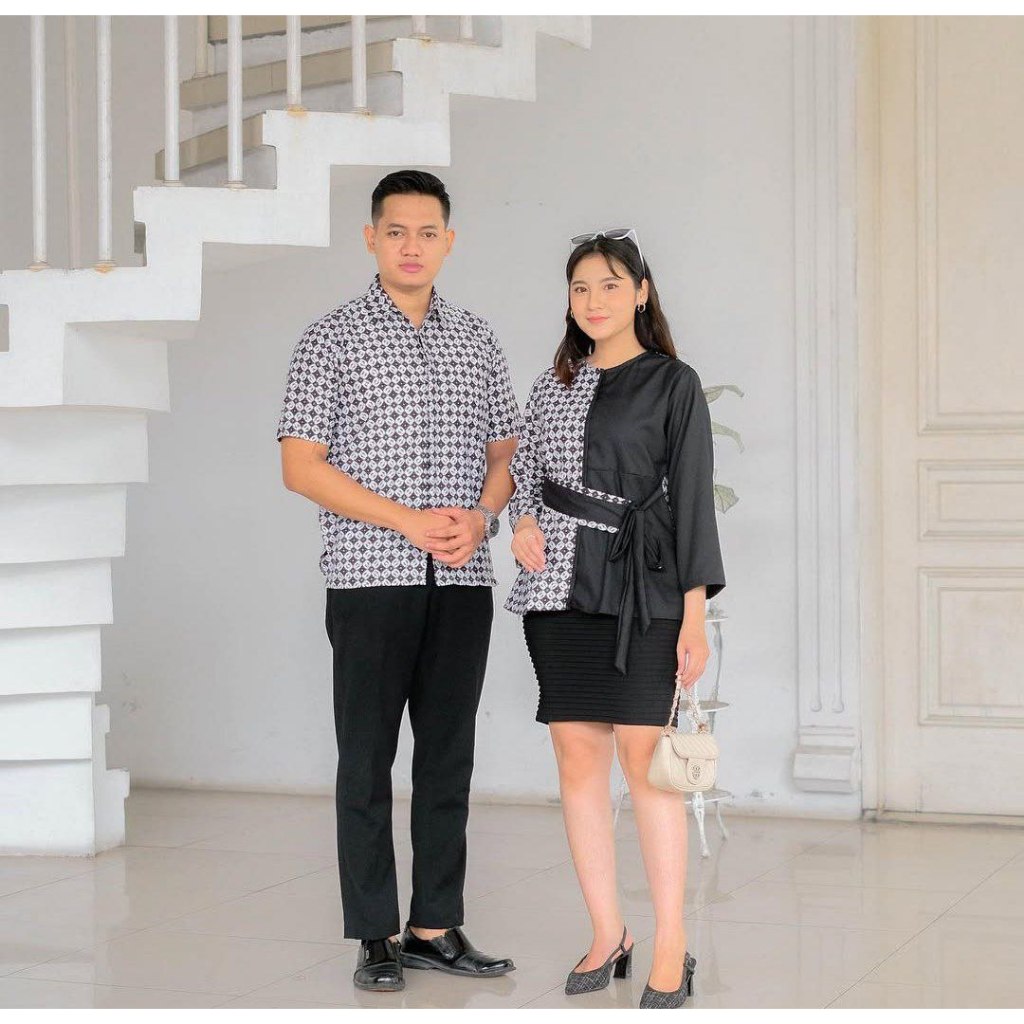 Jual Benang Raja Batik Couple Pria Wanita Katun PKUJ Santoso | Shopee ...