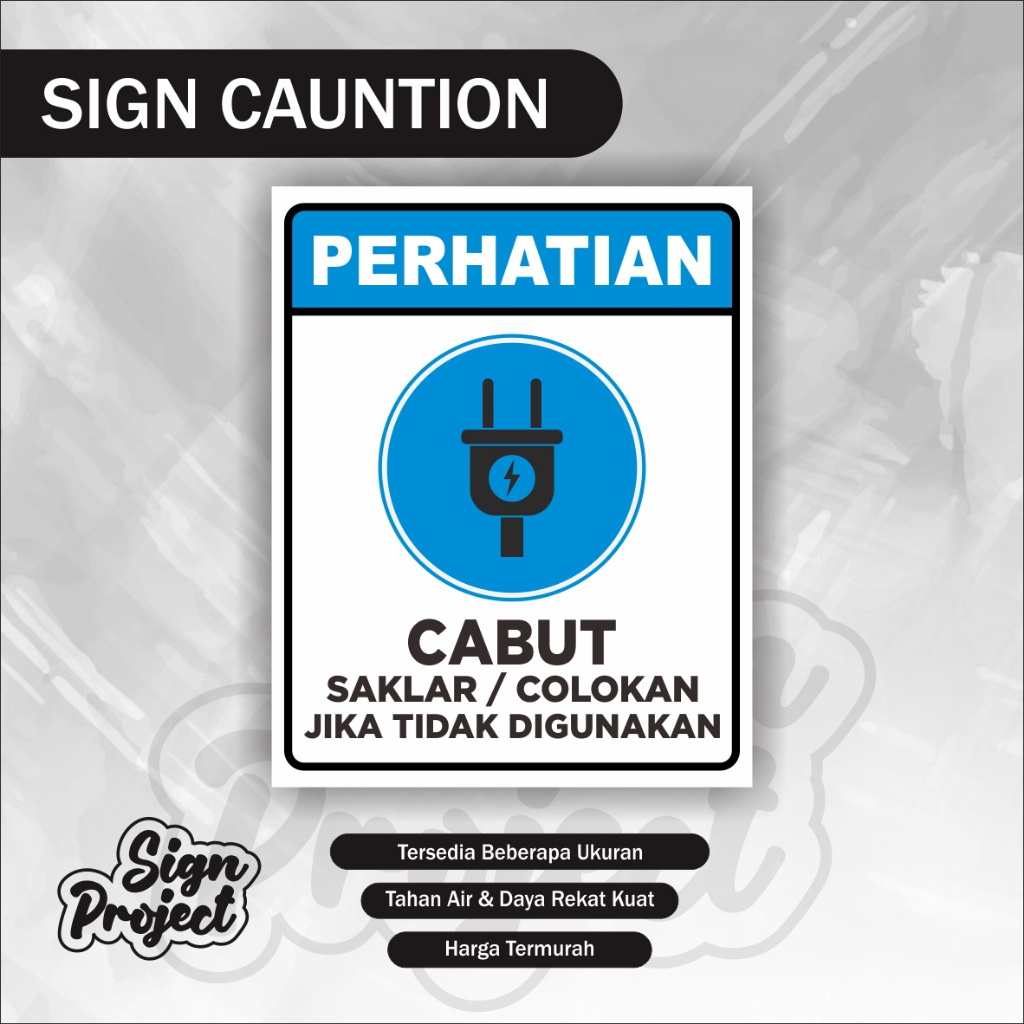 Jual Stiker Cabut Colokan Listrik / Sticker Lepas Kabel Listrik ...