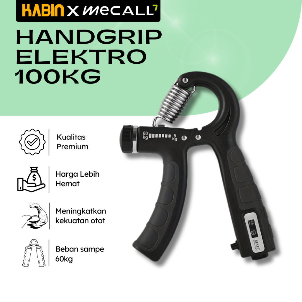 Jual Handgrip Hand Grip 5-60 kg Alat bantu fitness Otot lengan Portable ...