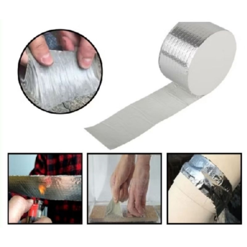 Jual Lakban Viral Anti Bocor Aluminium Foil Tape Waterproof Lem Perekat Anti Air | Shopee Indonesia