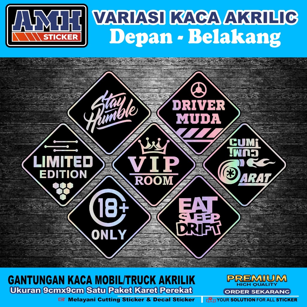 Jual (COD) GANTUNGAN KACA MOBIL 7PCS (AKRILIK) GANTUNGAN KACA TRUK ...