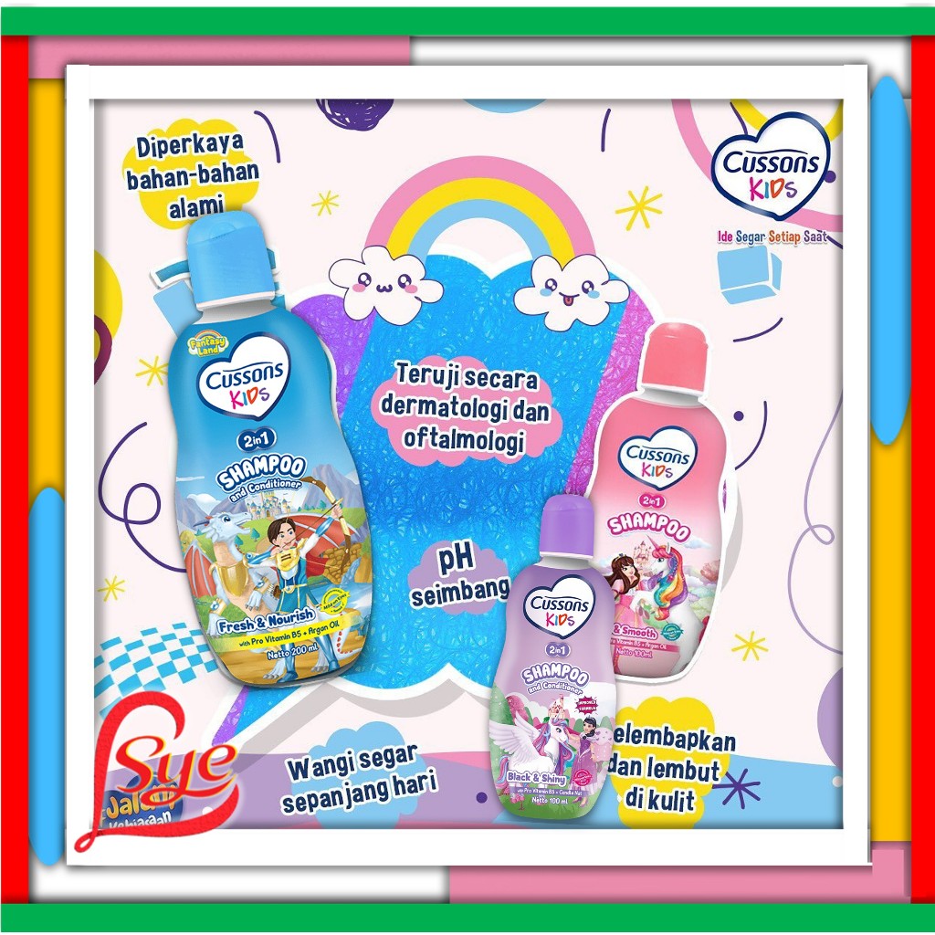 Jual Cussons Kids Shampoo 90ml & 180ml | Sampo Anak | Cusson Shampoo ...