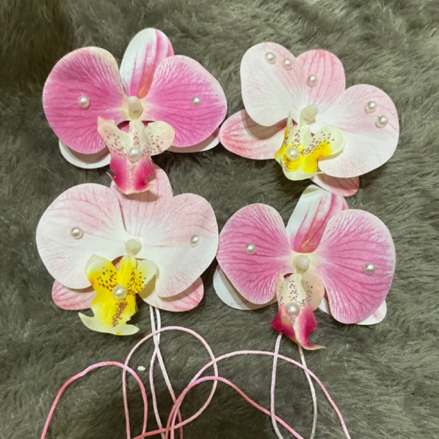Jual ORCHID NECKLACE & BAG CHARM| jepitan bunga anggrek,gantungan tas ...