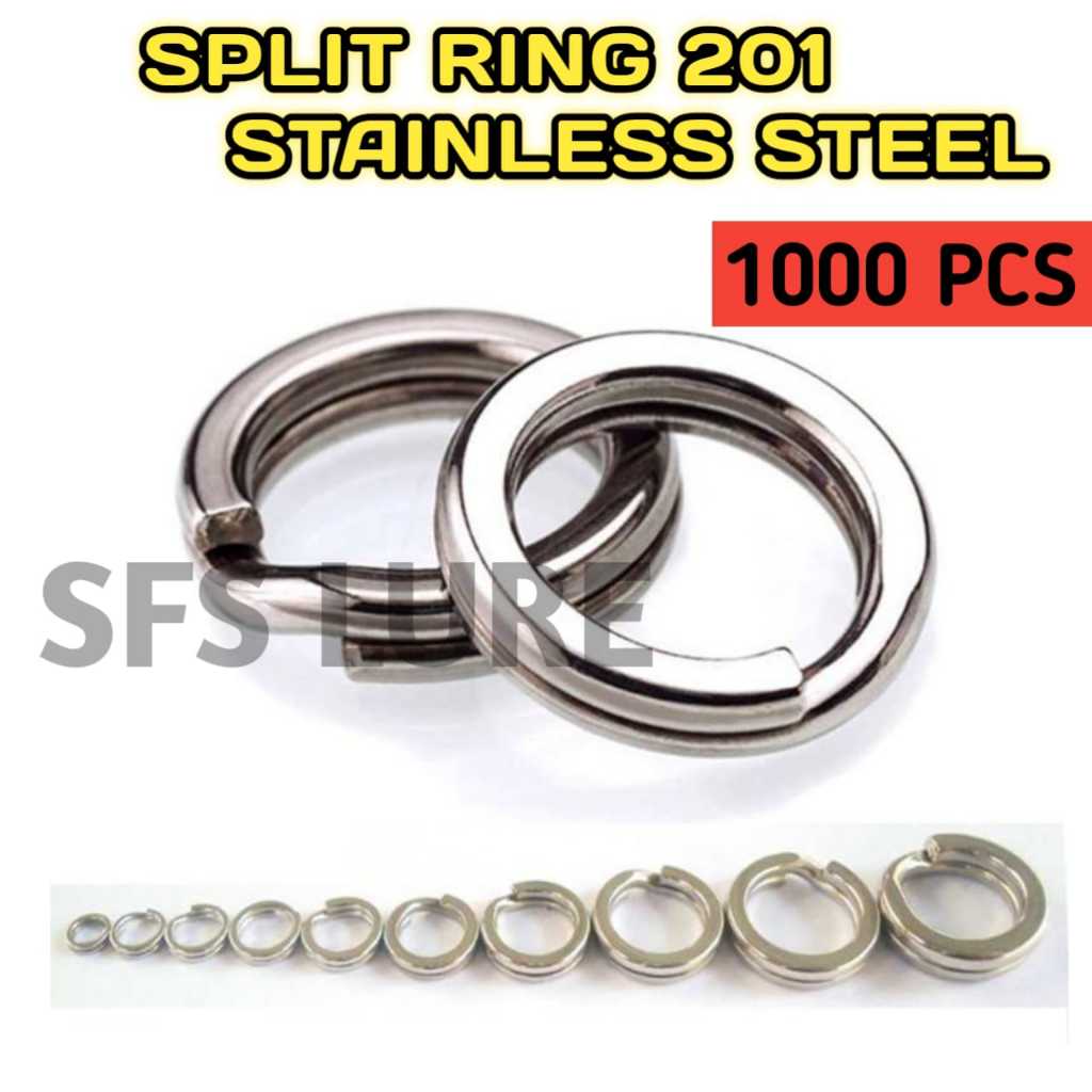Jual Split ring pipih stainless steel 201 1000pcs split ring assist ...