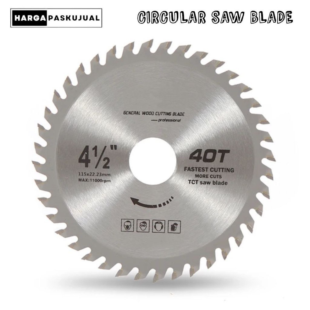 Jual Mata Potong Circle 4'' x 40 T Circular Saw Blade 4 inch Mata Potong Gerinda Kayu 4'' x 24T ...