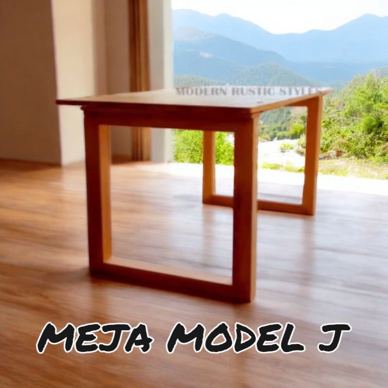 Jual Meja kerja Model J Meja kayu 150x60x75 cm Meja Kayu Solid ...