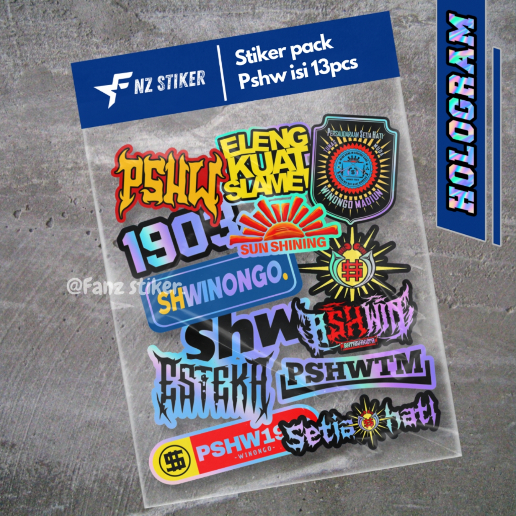 Jual STIKER HOLOGRAM PSHW WINONGO ISI 13pcs - ANTI AIR, STIKER ...