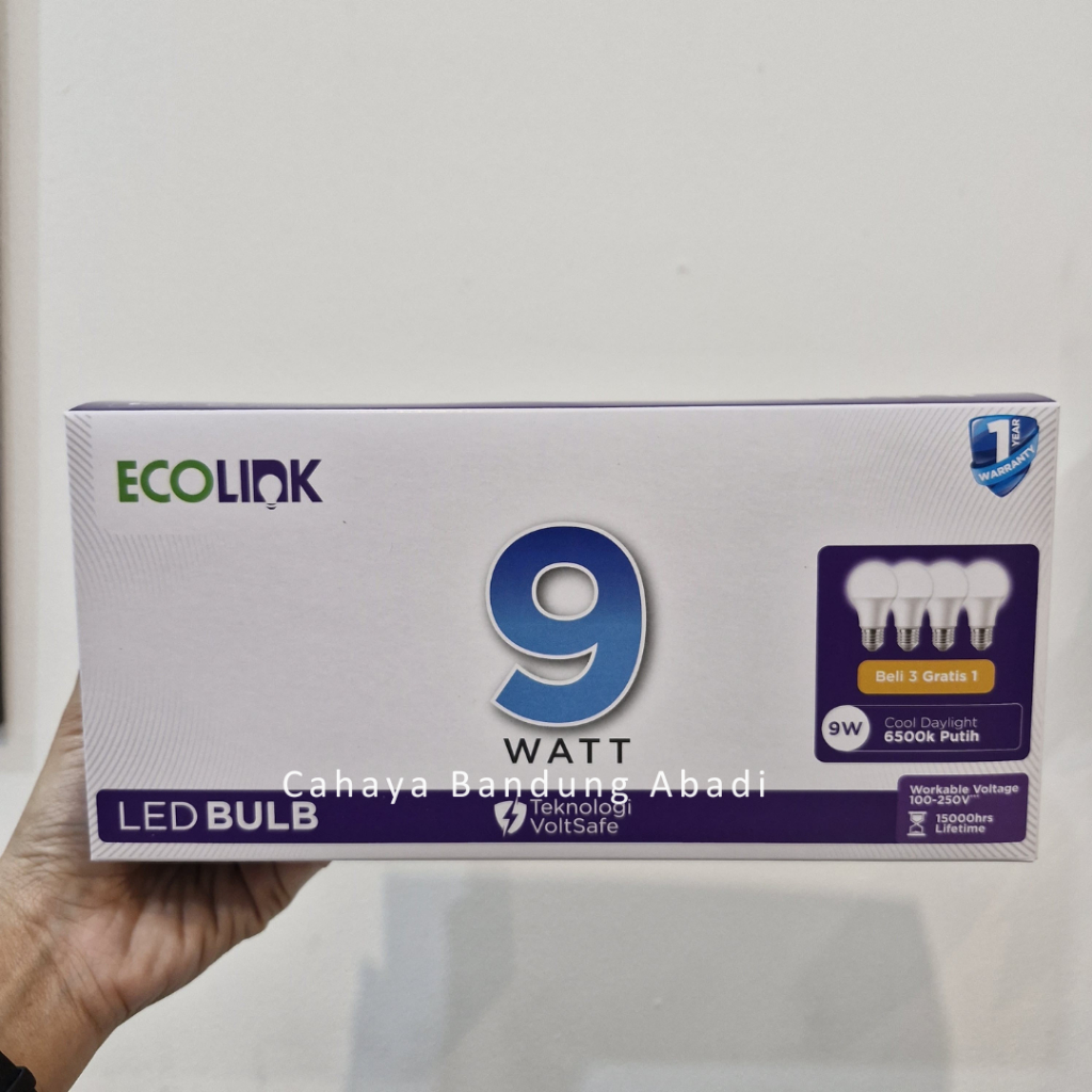 Jual Ecolink Lampu LED Bulb Paket Multipack 9W 9 Watt Putih Cool ...